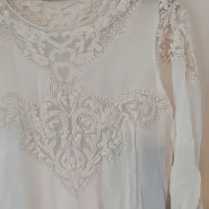 Zara | Tops | Zara Woman Medium White Lace Blouse | Poshmark